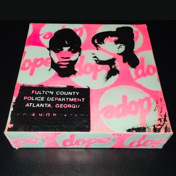 Hand Crafted | Art | Lisa Lopes Left Eye Celebrity Mugshot 3d Graffiti ...